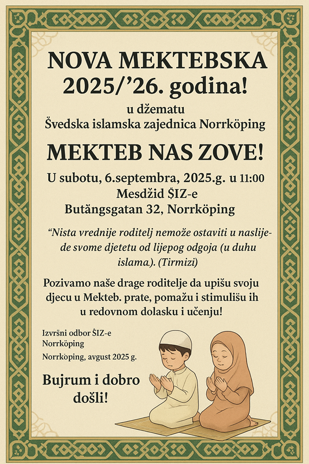 Obavijest-o-pocetku-Mektebske-nastave-Pocinje-nova-2025-26.god. – SIF-N